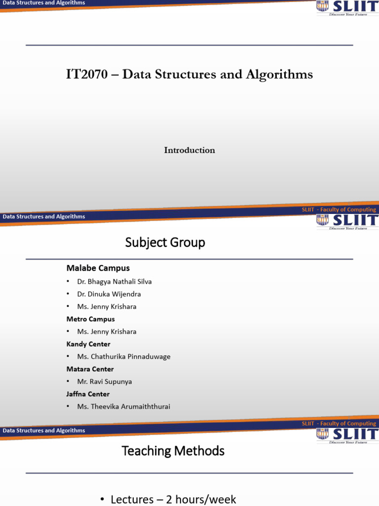 IT2070: Data Structures Overview | PDF | Computer Science | Software ...