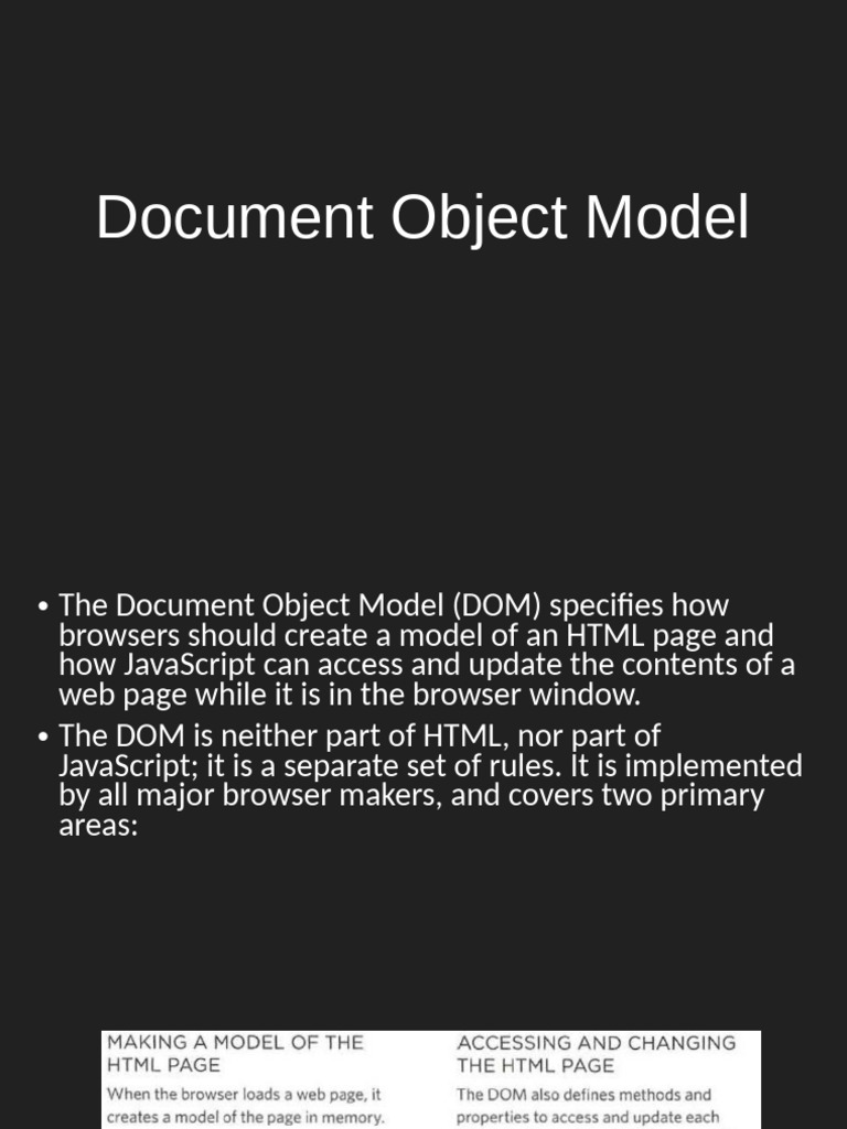 Document Object Model | PDF