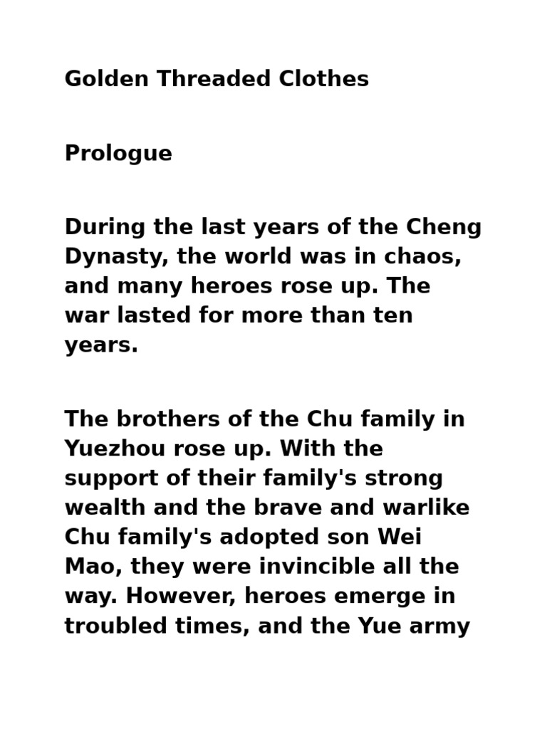 1 - Golden Threaded Clothes 1 | PDF