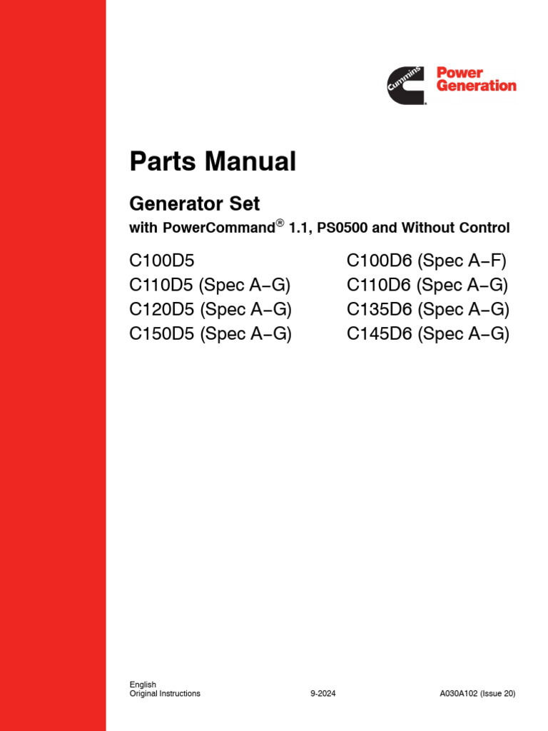 Parts Manual: Generator Set | PDF | Mains Electricity | Electricity