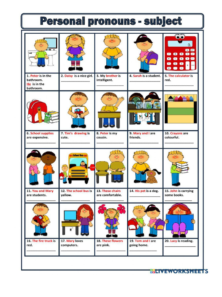 Pronouns Material | PDF