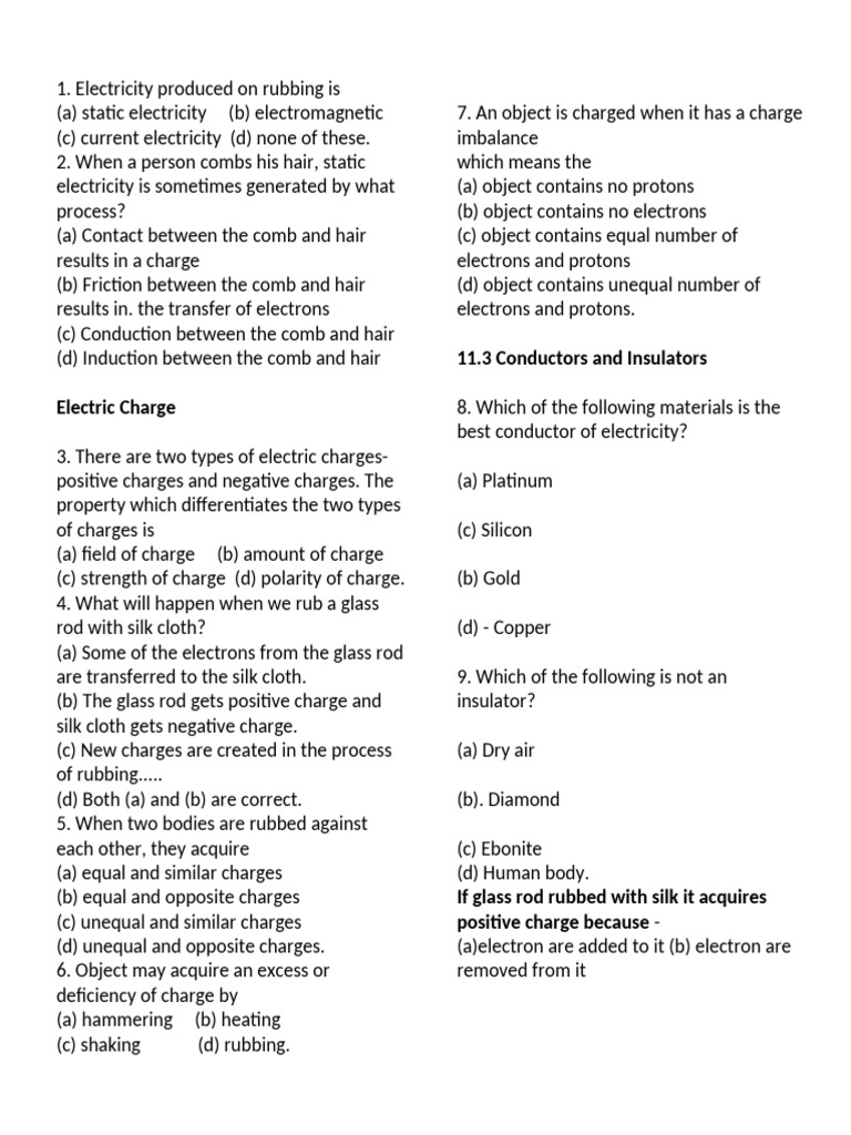 Understanding Electric Charge Concepts | PDF | Electric Charge ...