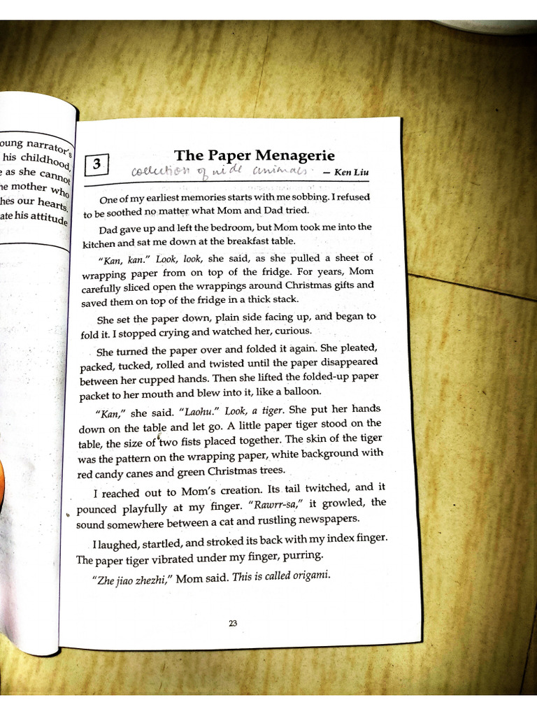 The Paper Managerie | PDF