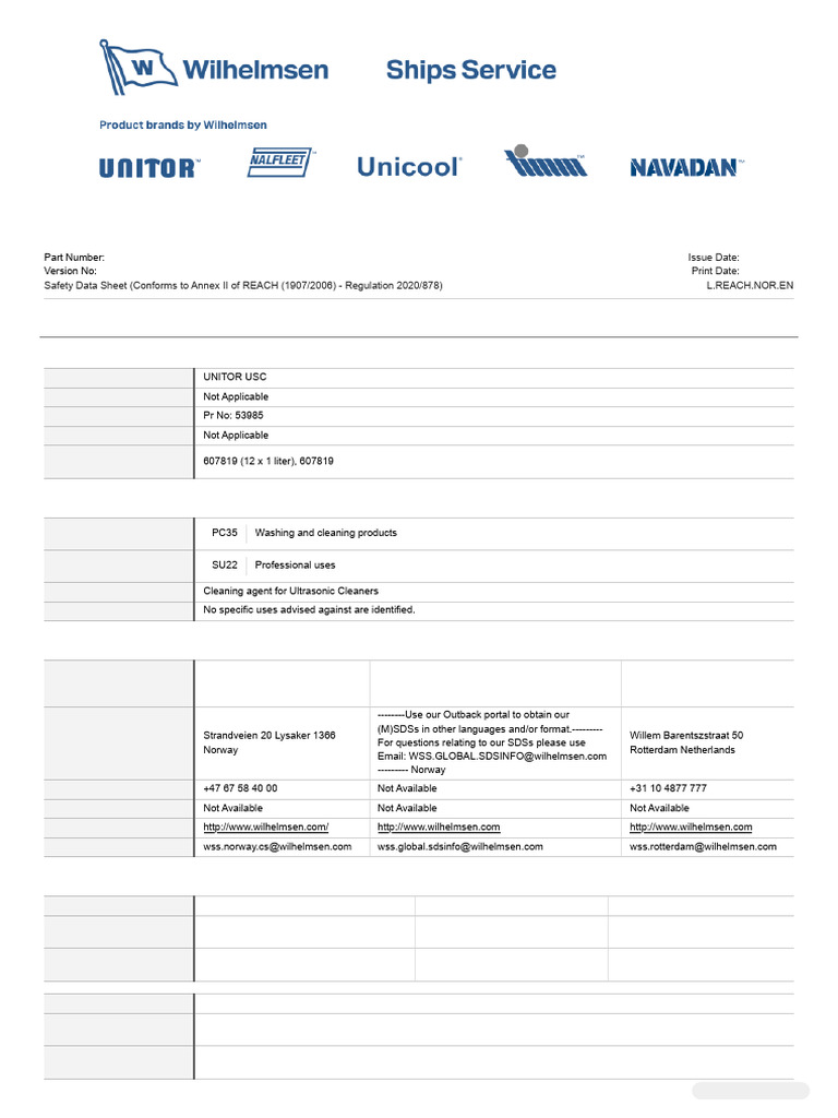 Unitor Usc.pdf | PDF | Firefighting