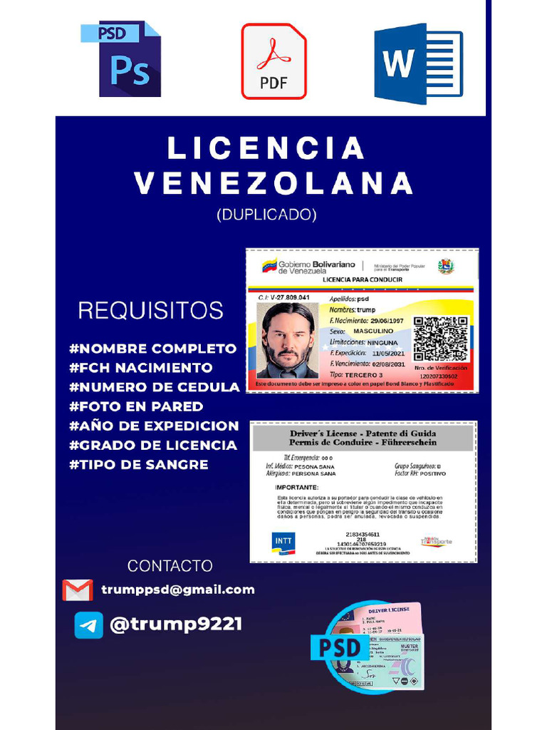Licencia Venezuela v2 2025 | PDF