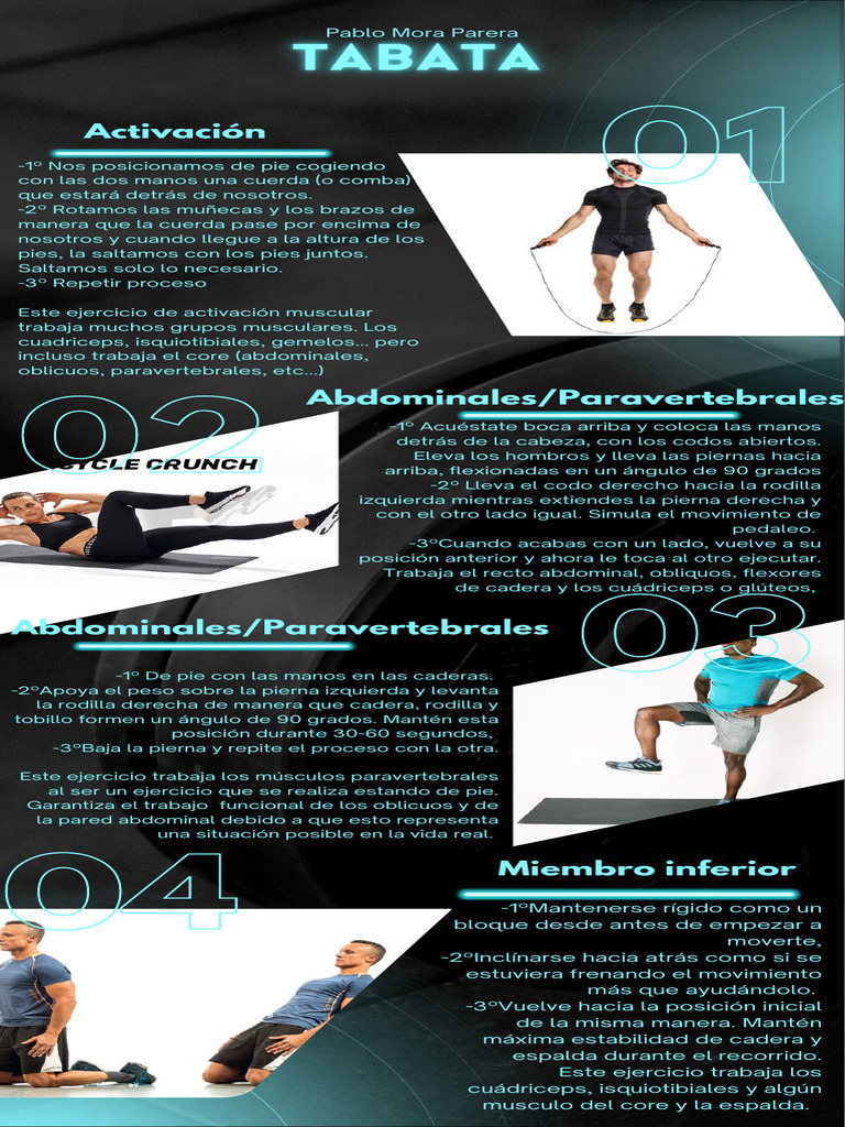 Tabata | PDF | Rodilla | Abdomen