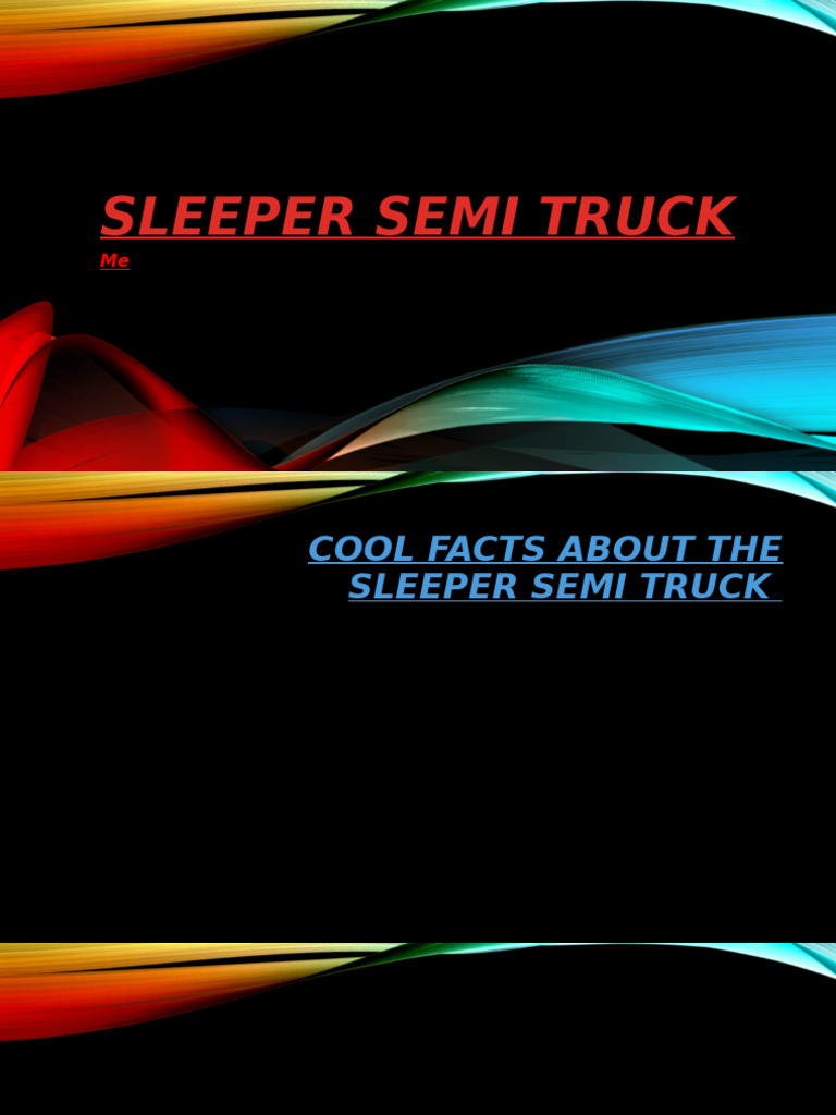 Sleeper Semi Truck | PDF