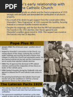 Mussolini and the Catholic Church, 1919-1940 | PDF | Benito Mussolini ...