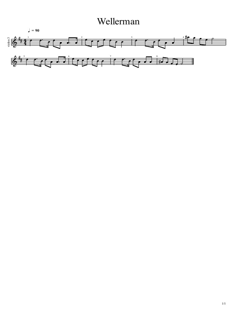 Wellerman Violon 3 BM | PDF