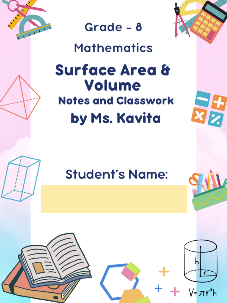 Surface Area & Volume | PDF