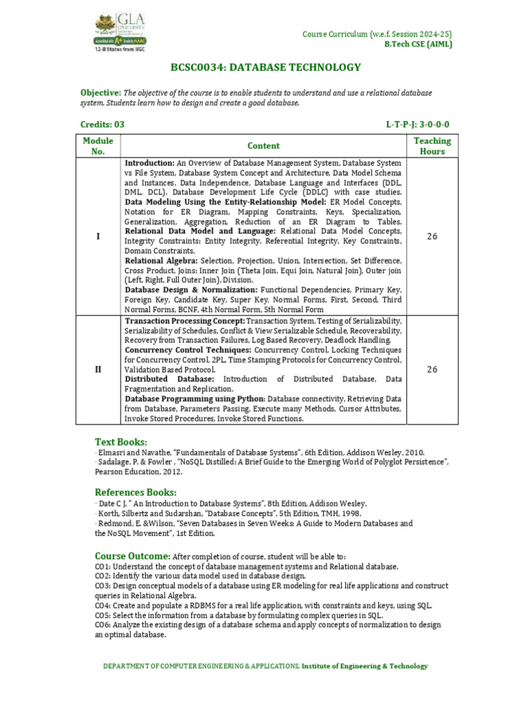 BCSC 0034 | PDF | Databases | Relational Database