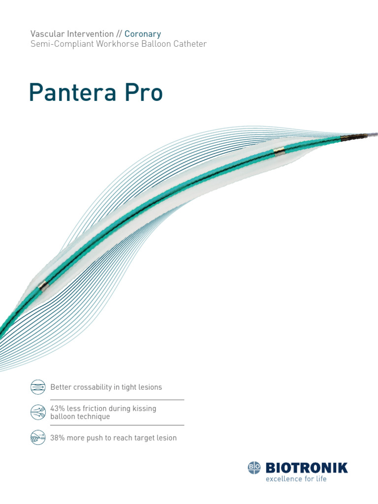 Pantera Pro Balloon Catheter Overview | PDF | Catheter | Cardiovascular ...