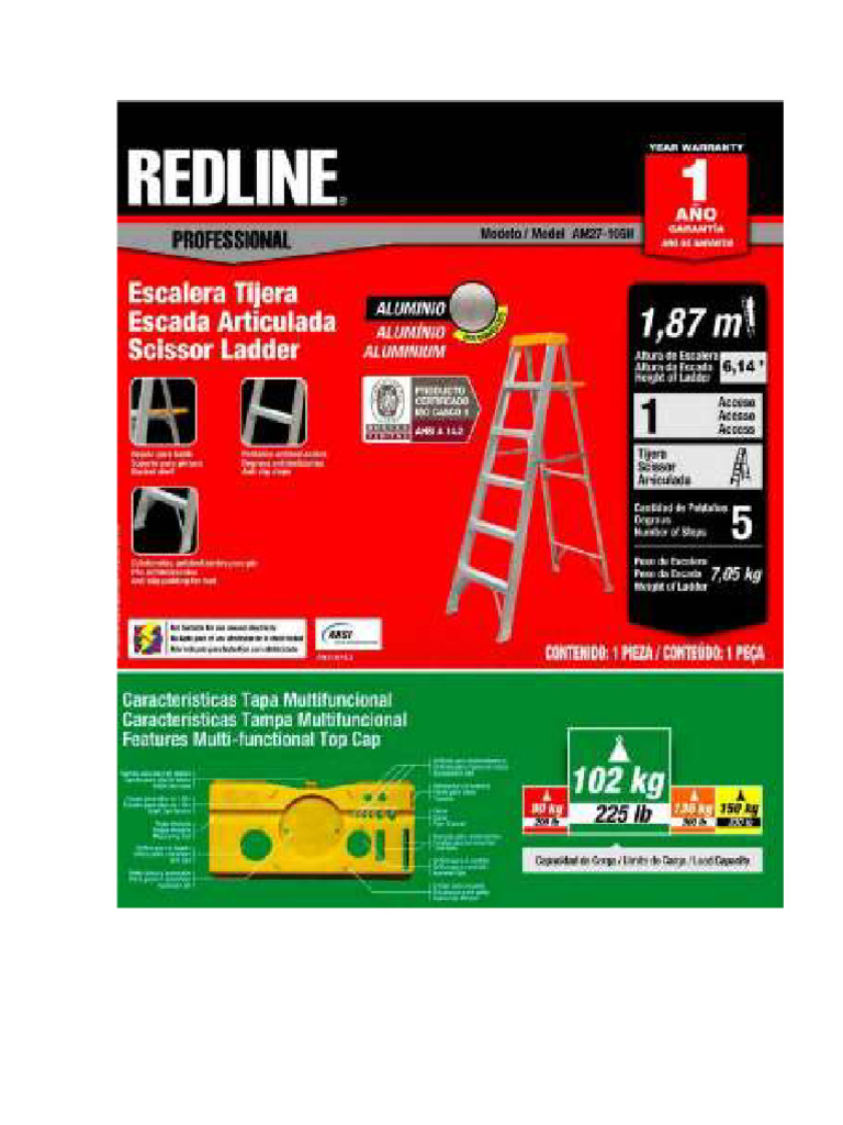 Ficha Tecnica Escalera Redline | PDF