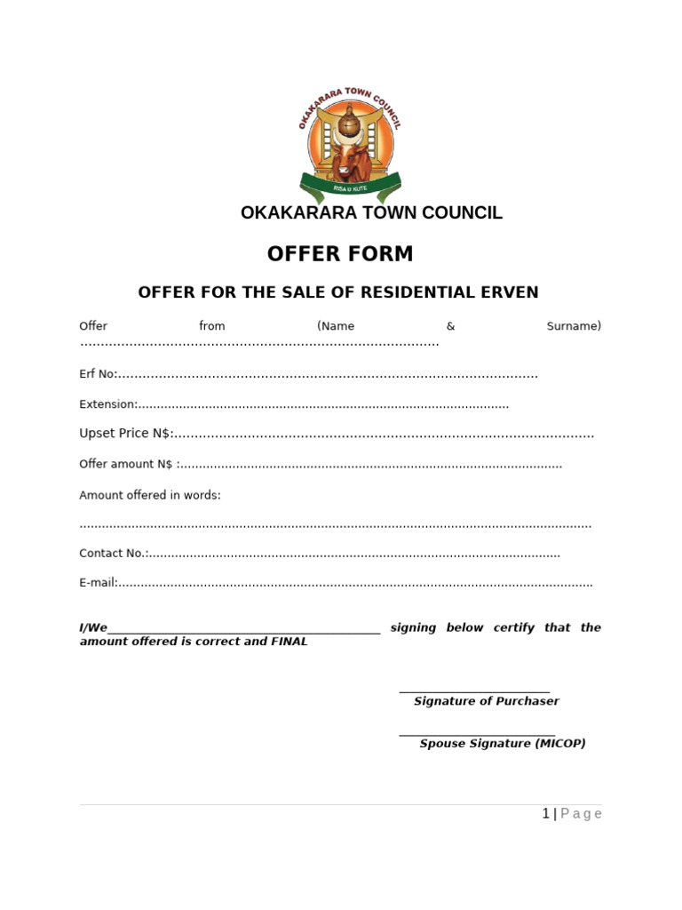 Offer Form | PDF