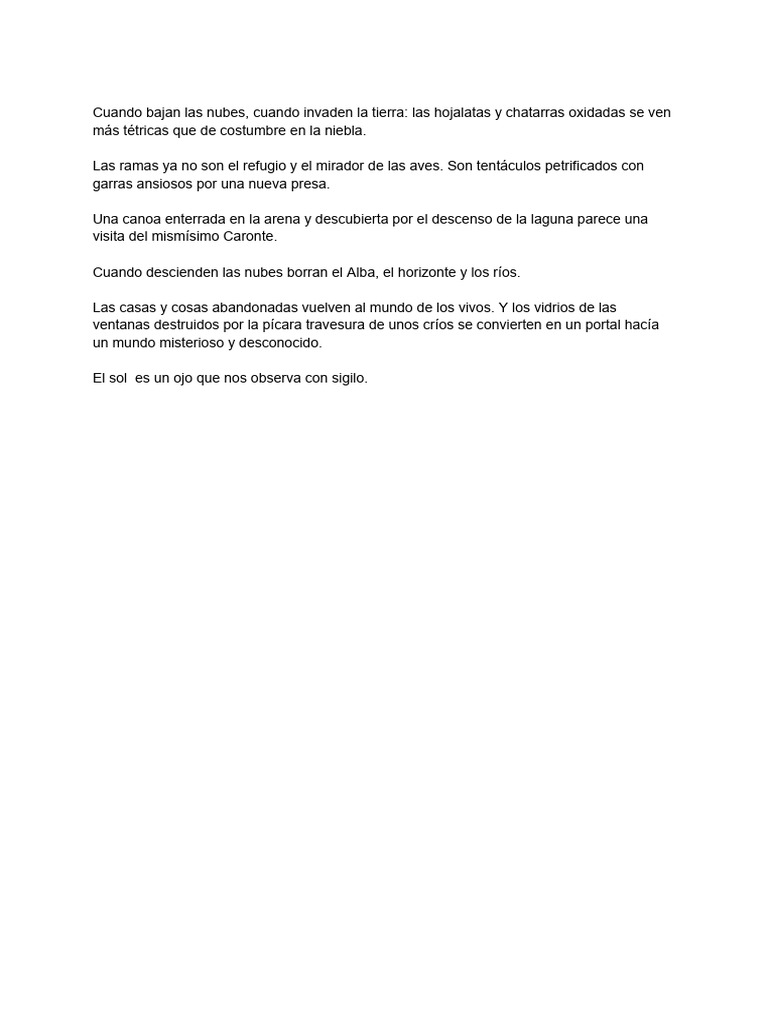 Cuando Caen Las Nubes | PDF