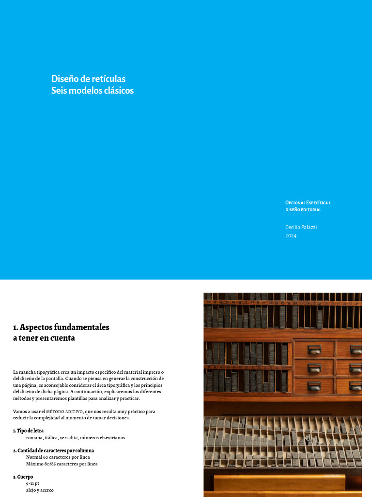 Seis modelos de retículas tipográficas | PDF | Diseño | Tipografía