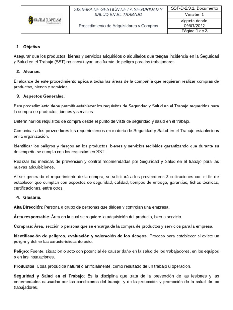 SST-D-2.9.1 Adquisiciones y Compras | PDF | La seguridad informática | Seguridad