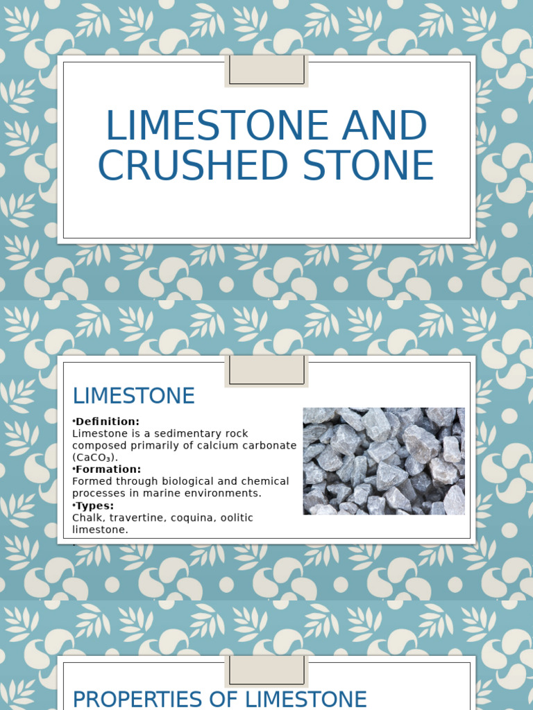 Limestone and Crushed Stone PPT Anvi | PDF | Limestone | Rock (Geology)