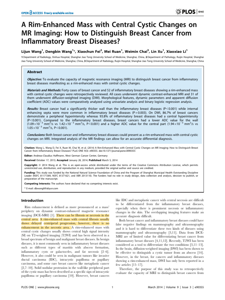 A Rim-Enhanced Mass With Central Cystic Changes On MR Imaging - How To ...