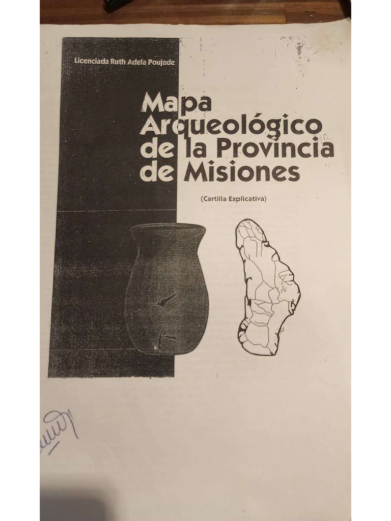 POUJADE Ruth Cartilla Explicativa Mapa Arqueológico de la provincia de ...