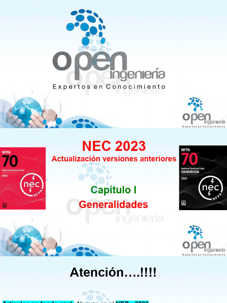 NEC 2023 Capítulo 1 1 (90-110.6) | PDF | Ingenieria Eléctrica | Electricidad