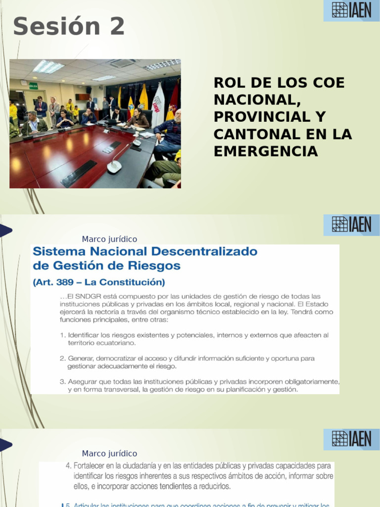 Funciones del COE en Emergencias | PDF