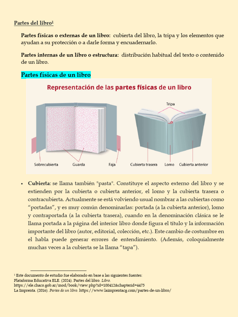 Partes Del Libro | PDF | Libros | Publicación