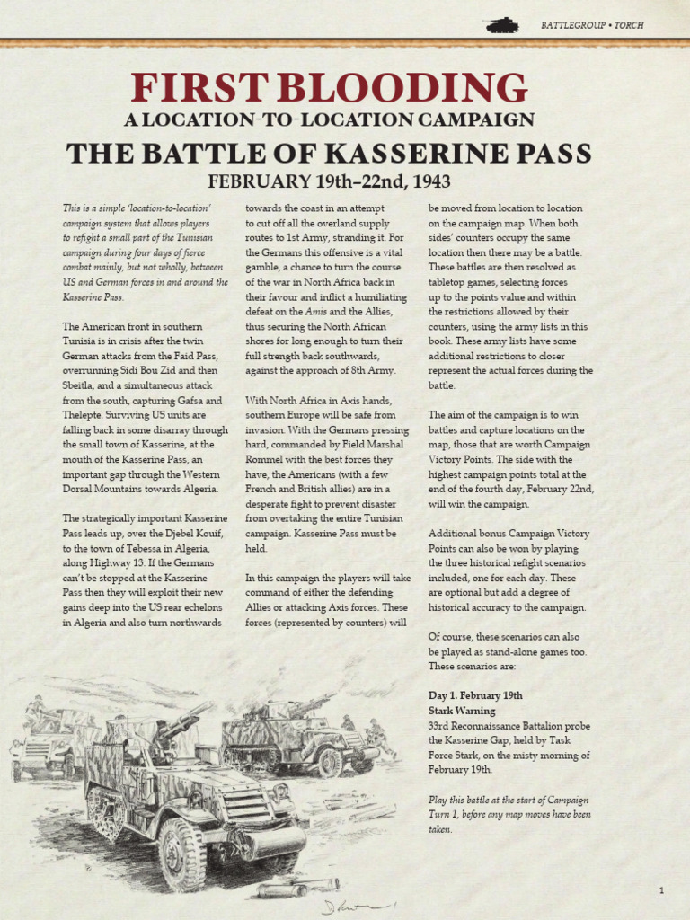 Kasserine Pass Campaign Guide | PDF | Military Operations | Military ...