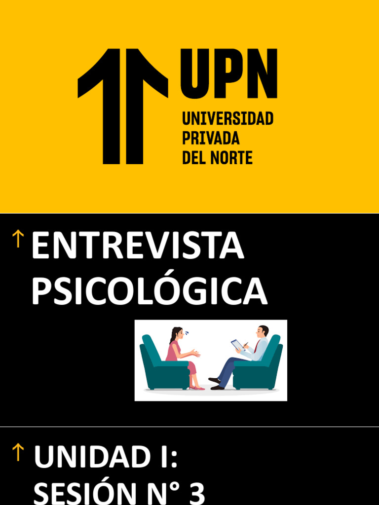 Sesión N 3 - Entrevista Psicológica - Profesor Gustavo Gonzáles | PDF