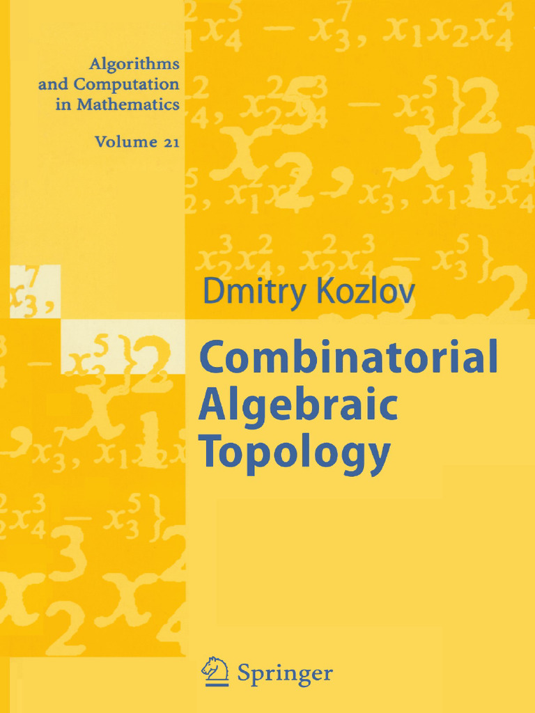 Combinatorial Algebraic Topology | PDF | Category Theory | Functions And Mappings