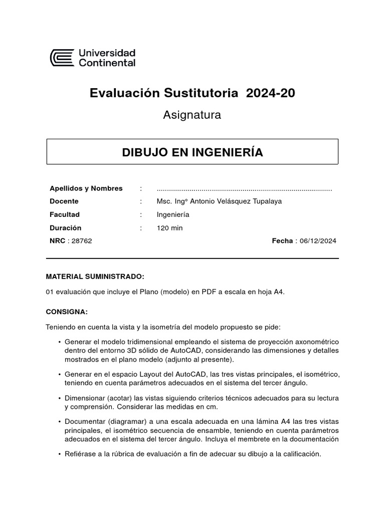 DPI Examen Sustitutorio 2024-20 | PDF
