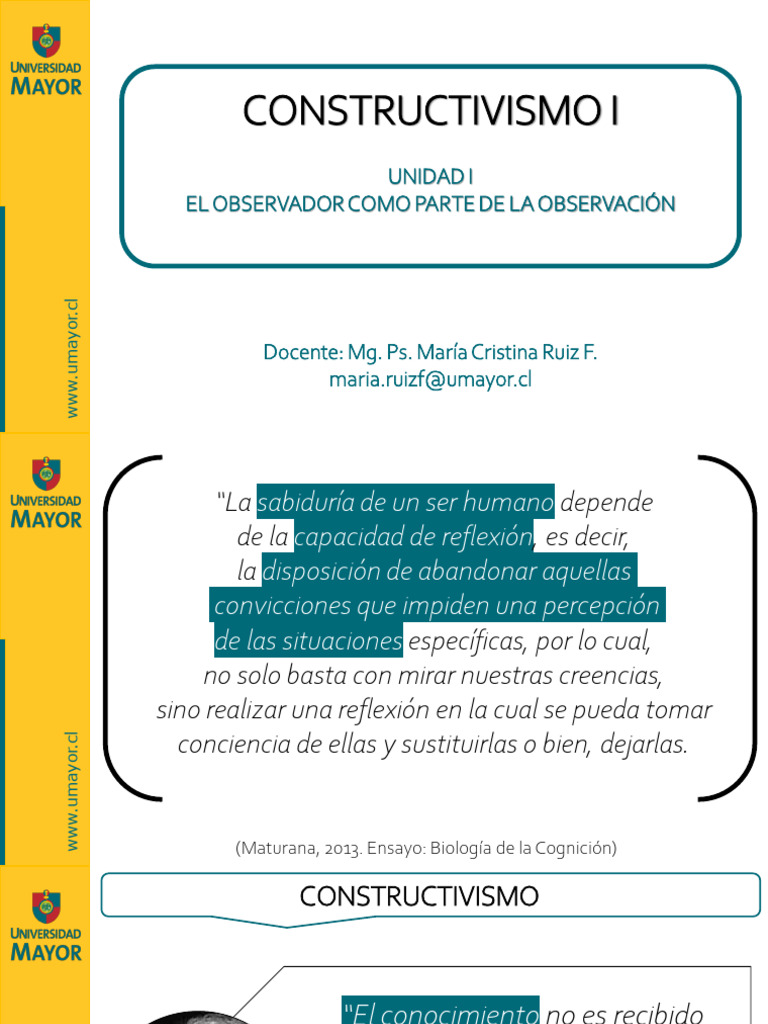 Unidad 1 Clase 2 | PDF | Esquema (psicología) | Teoría