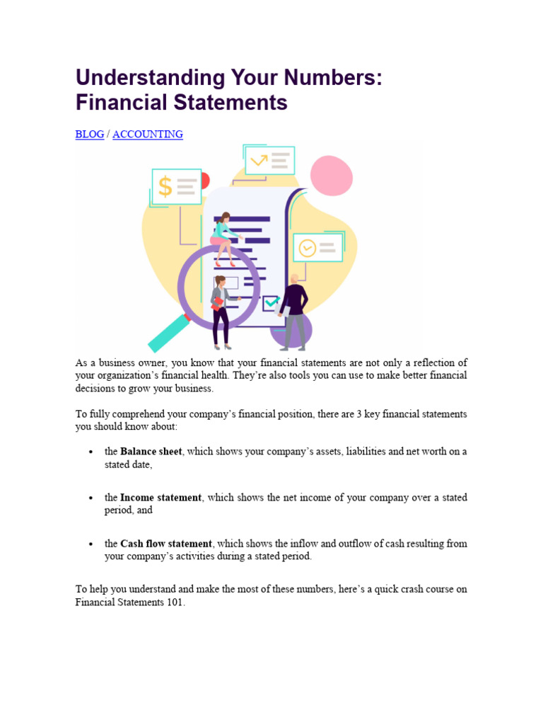 Sesión 2 - Lectura Adicional - Understanding Your Numbers | PDF ...