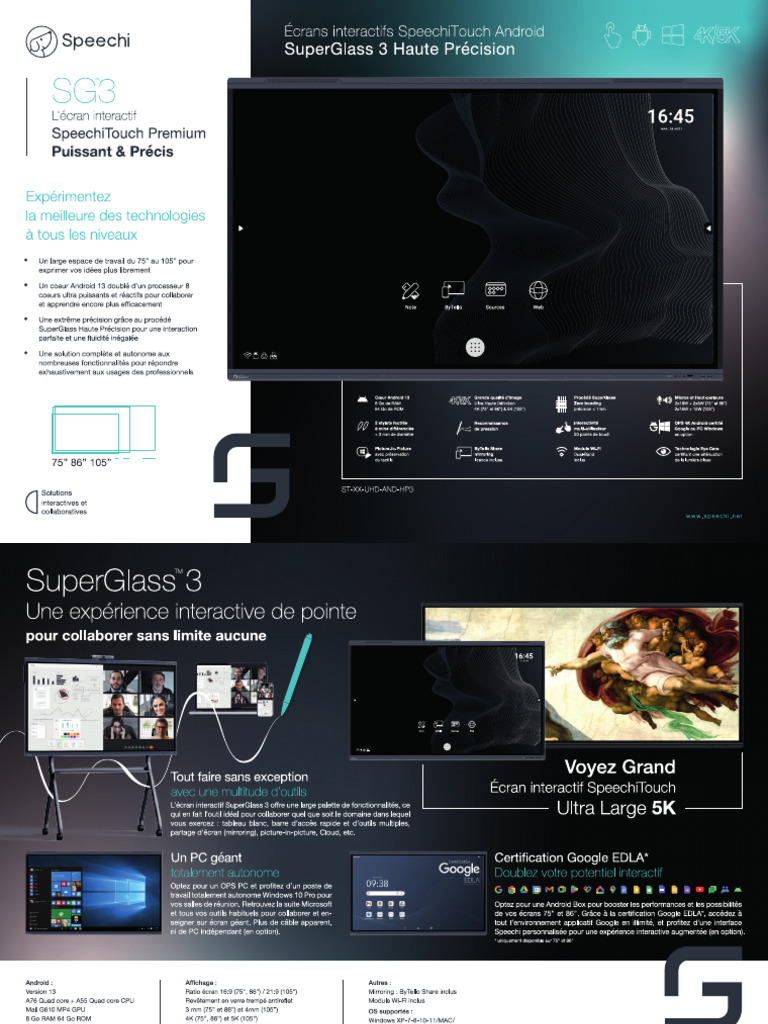 BR SuperGlass-3 HP3 SpeechiTouch | PDF