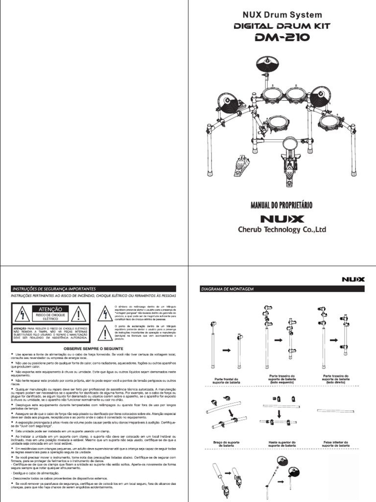 NUX DM210 UserManual Portuguese | PDF
