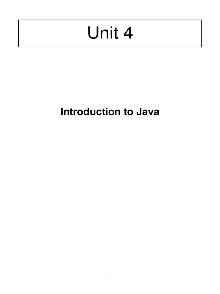 Unit4 Java | PDF | Java Virtual Machine | Class (Computer Programming)