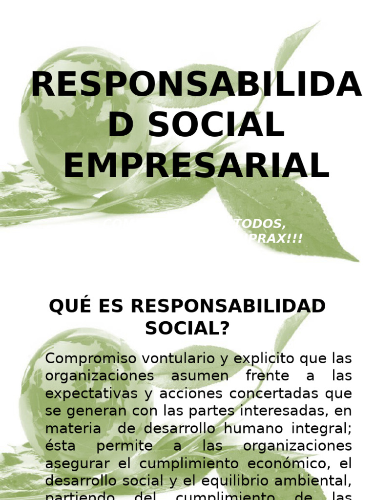 Responsabilidad Social Empresarial | PDF | Responsabilidad social corporativa | Business