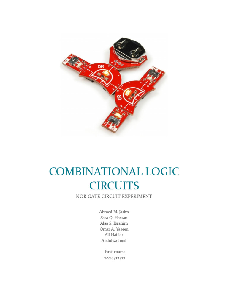 Combinational Logic Circuits | PDF | Logic Gate | Mathematical Logic