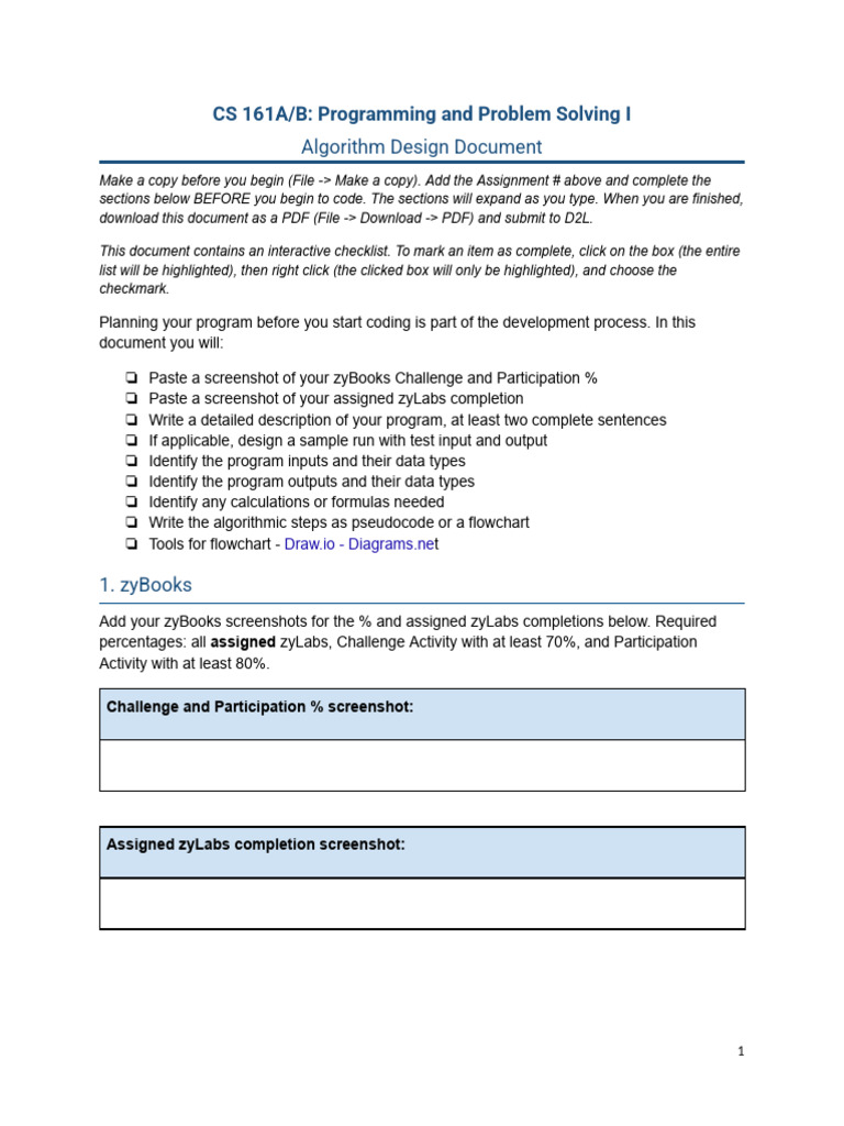 B Algorithmic Design Document | PDF | Computer Program | Programming