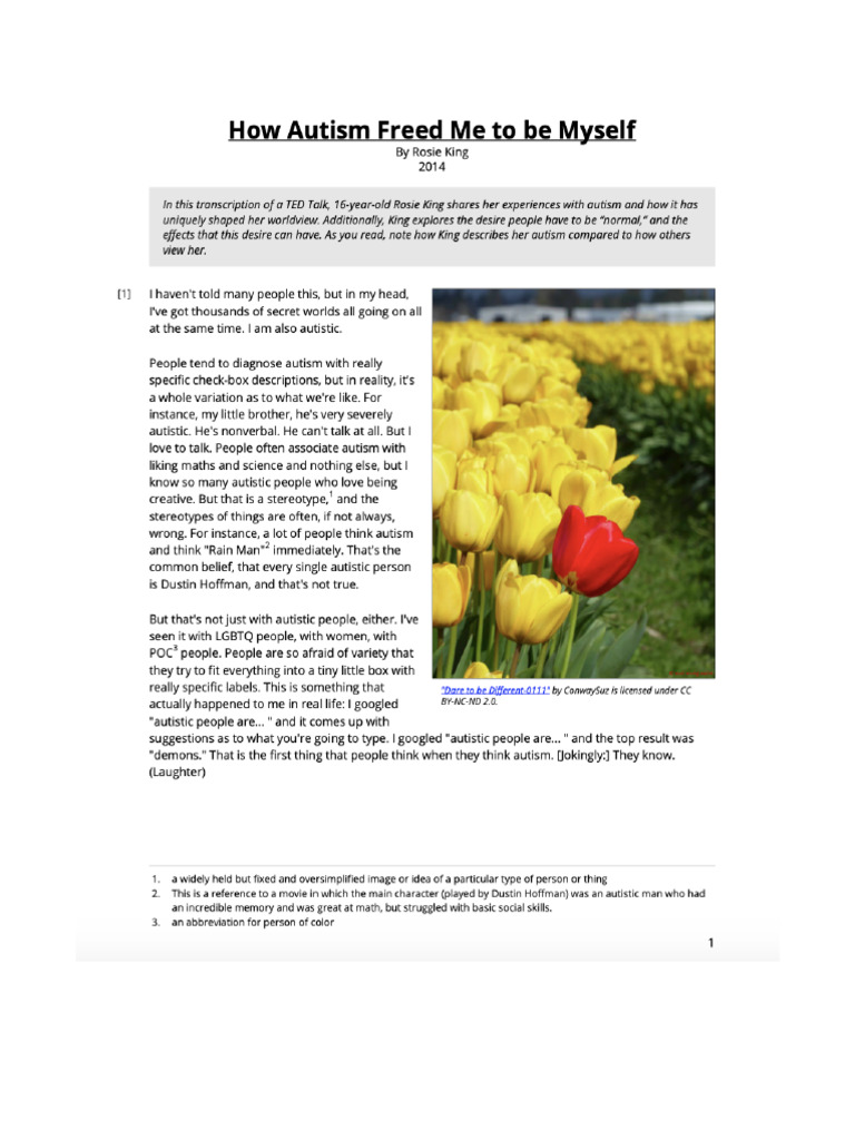 How Autism Freed Me | PDF