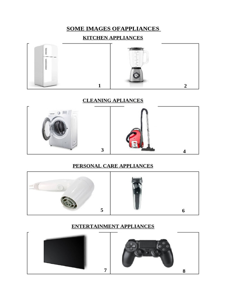 Images of Kitchen and Home Appliances | PDF
