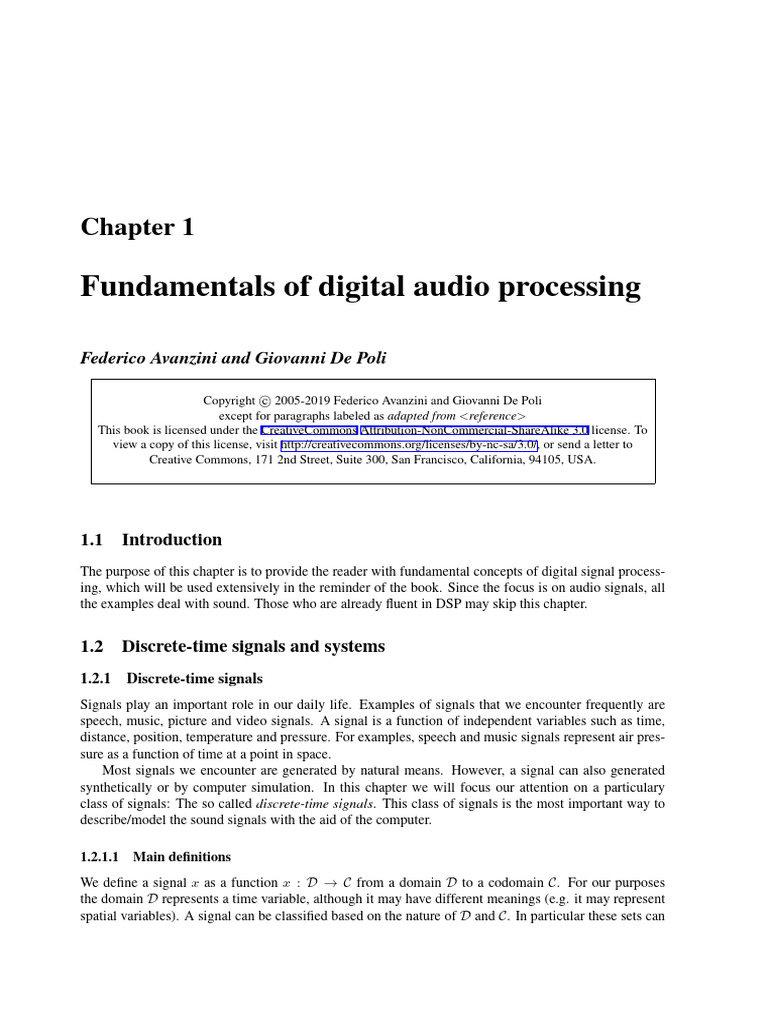 Fundamentals of Digital Audio Processing | PDF | Decibel | Amplitude