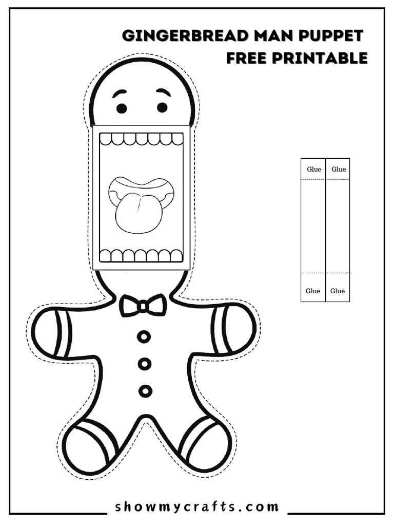 Gingerbread Man Puppet Plain | PDF