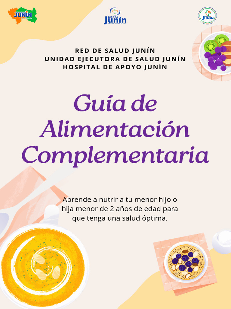 Guía de Alimentación para Niños Menores de 2 Años | PDF | Alimentos ...