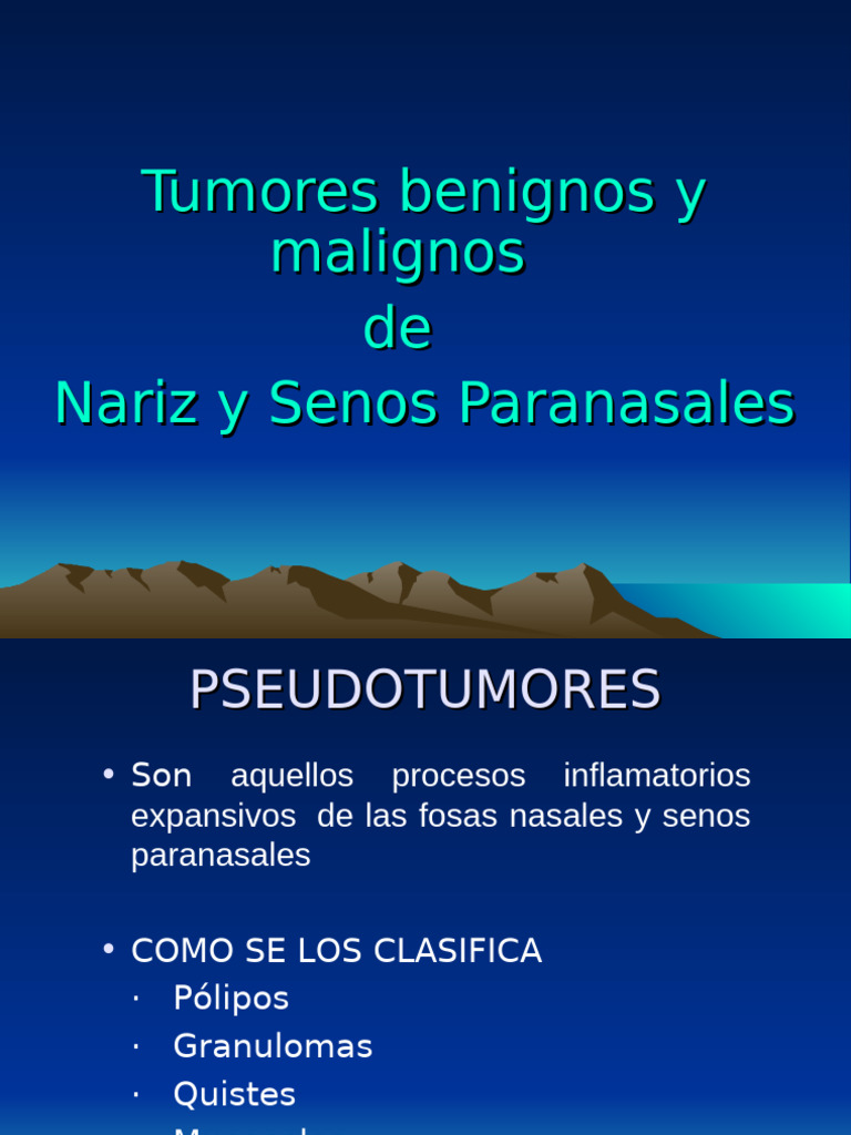 Tumores Benignos y Malignos de Nariz y SPS | PDF | Cáncer | Sarcoma