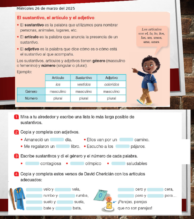 Sustantivos Articulos 2025 4° | PDF