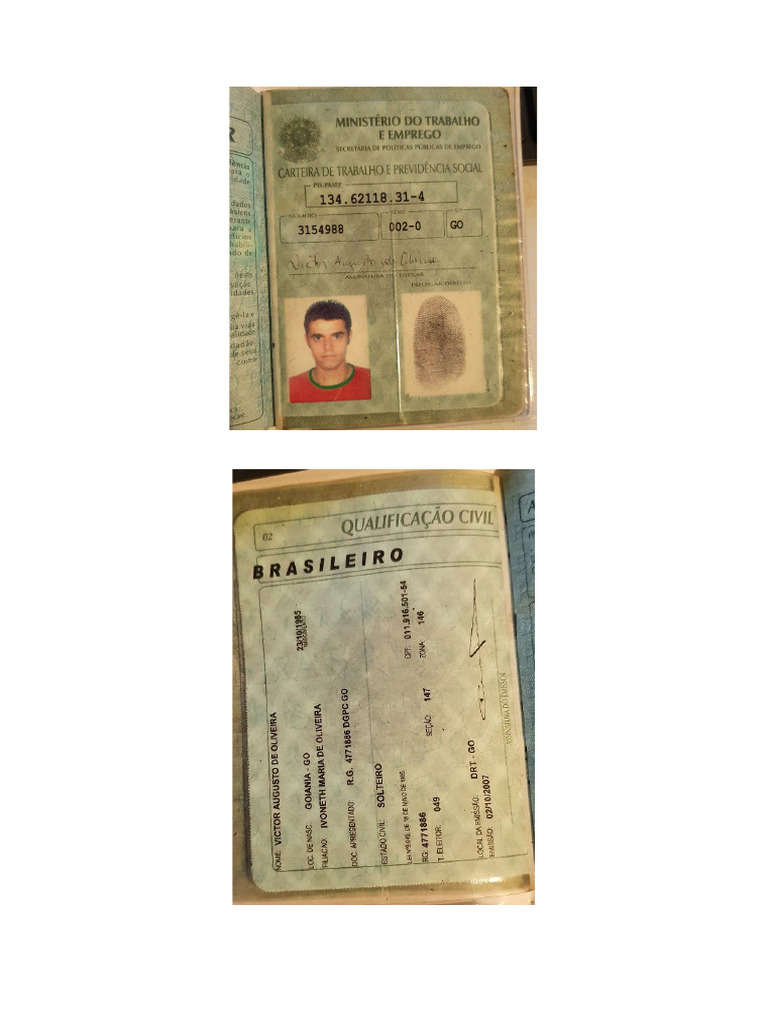 CTPS frente e verso | PDF