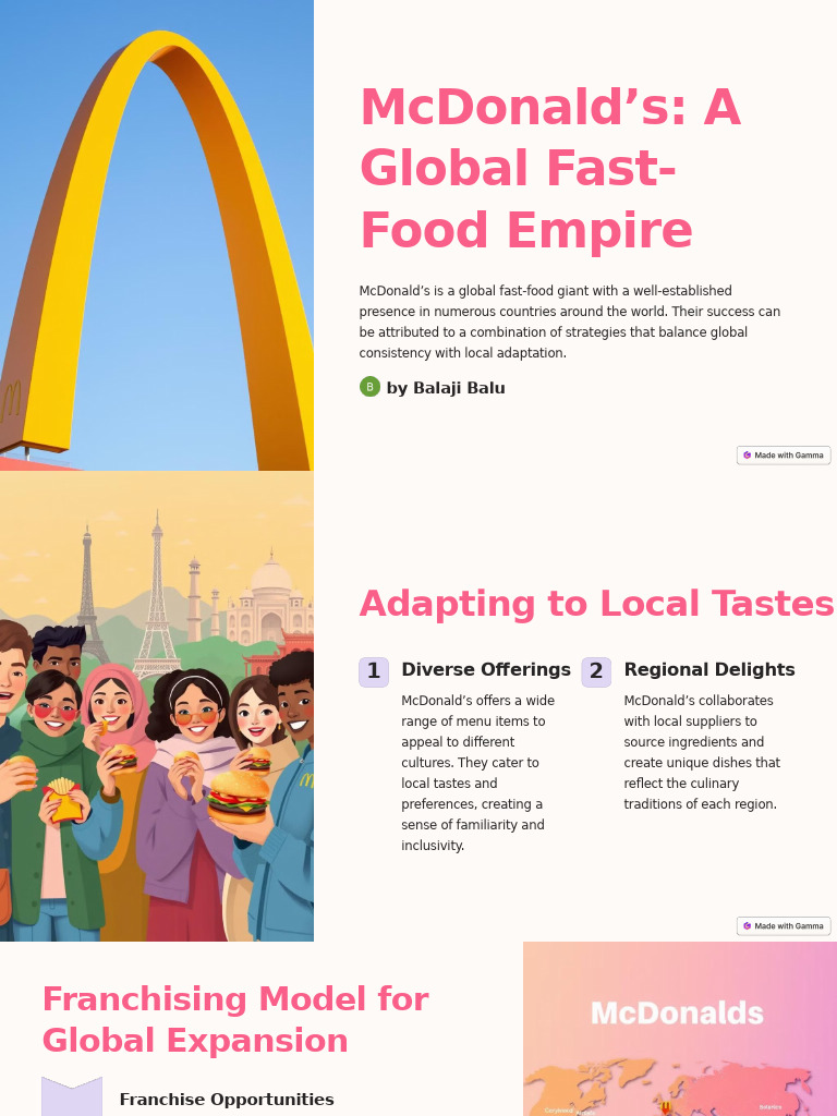 McDonalds a Global Fast Food Empire | PDF | Mc Donald's | Franchising