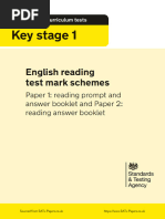 2023 KS1 English Reading Test Mark Scheme | PDF