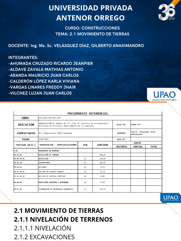 Universidad Privada Antenor Orrego | PDF | Volumen | Fundación (Ingeniería)